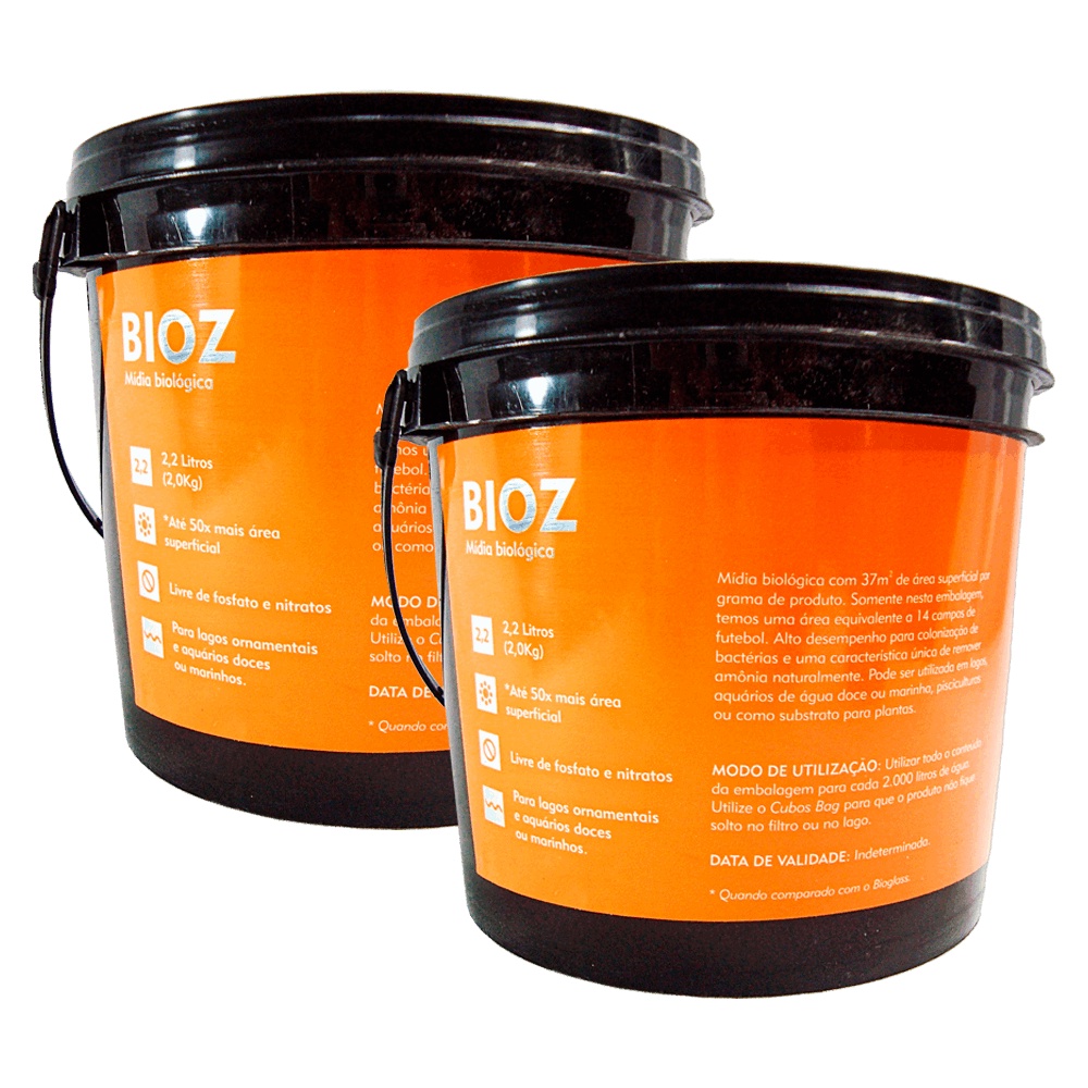 Kit 2 Midia Biologica Para Lagos E Aquários Cubos Bio Z - 2,2L (2Kg ...