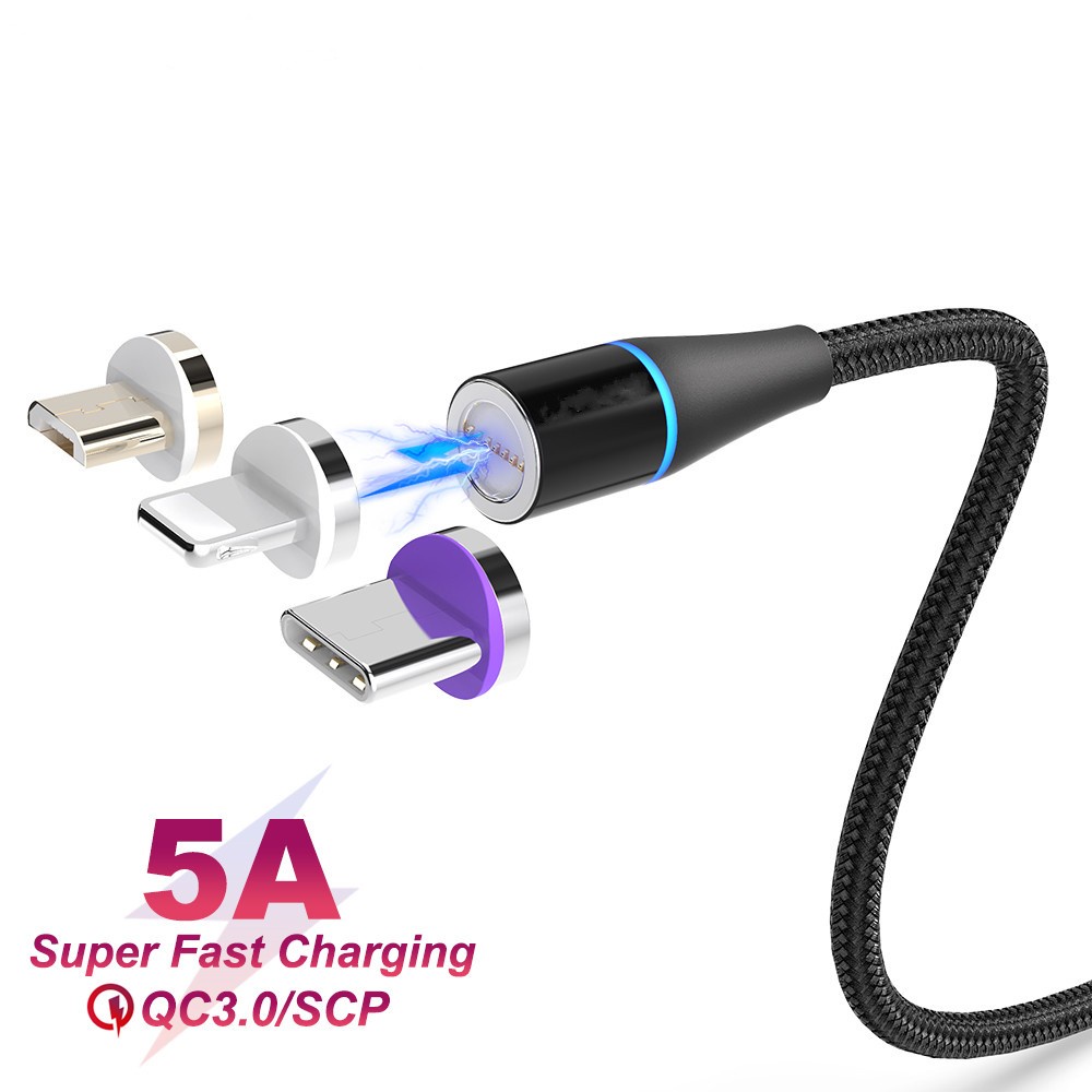 Cabo Magnetico Carregador 3 em 1 para Celular Tipo C Micro USB ...