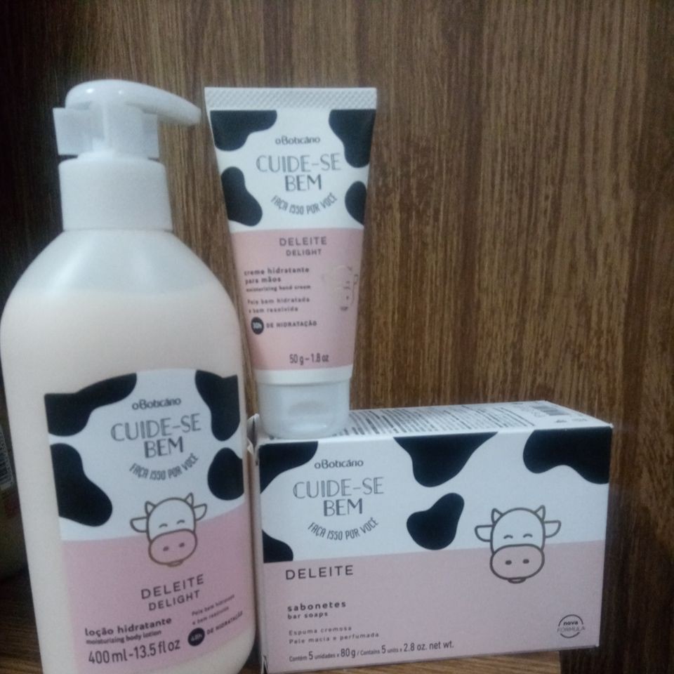 Kit Deleite - Hidratante+Sabonetes+Creme p/mãos - O Boticário | Shopee ...