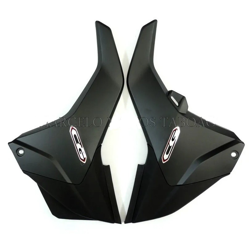 carenagem tampa lateral com complemento cg titan 150 2014 2015 preta ...