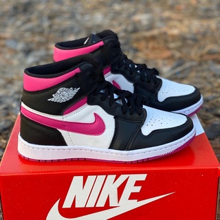 Tênis Air Jordan 1 High Clássico Feminino Rosa Pink/Clássico Casual ...