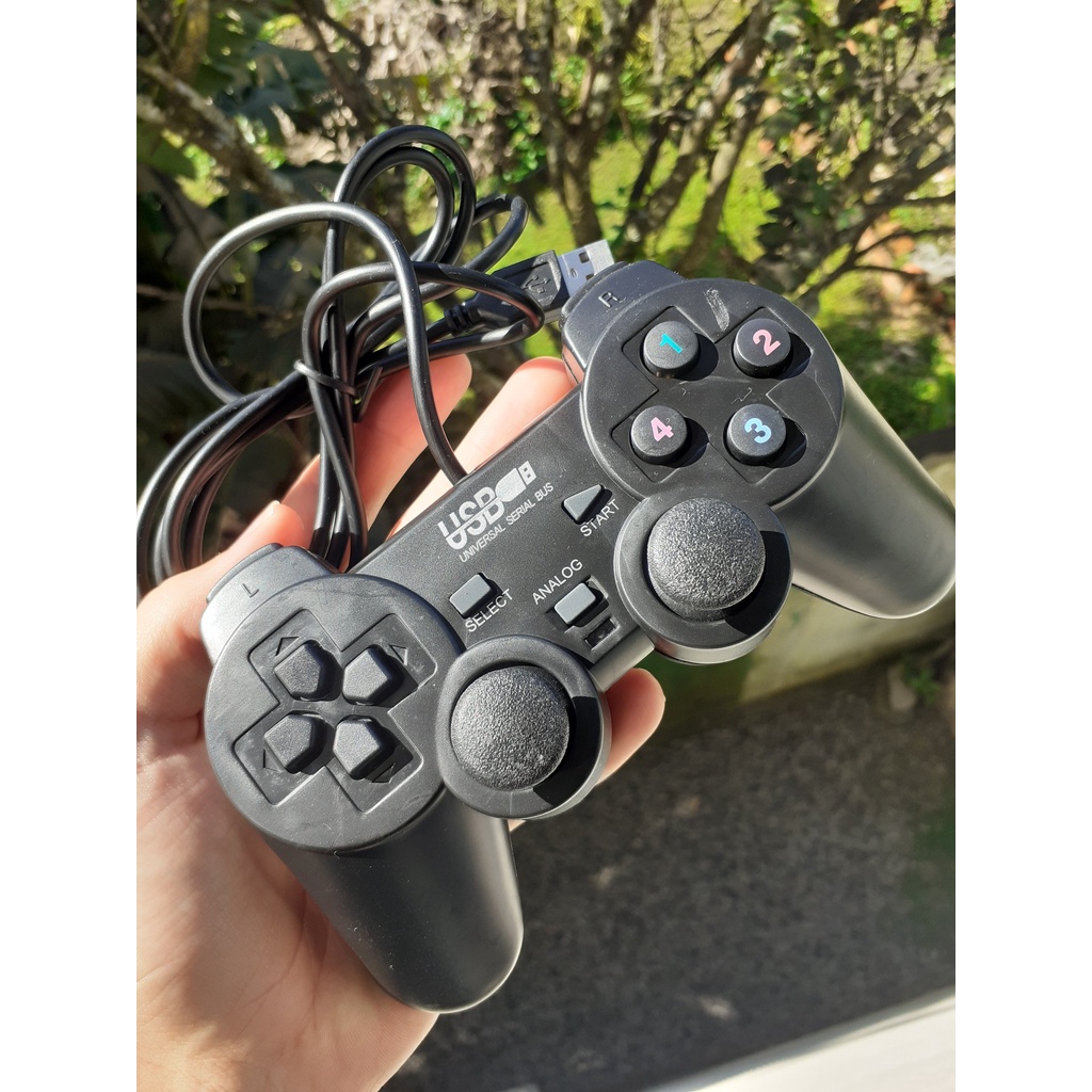 Controle Com Entrada Usb Joystick Games Computador E Console | Shopee ...