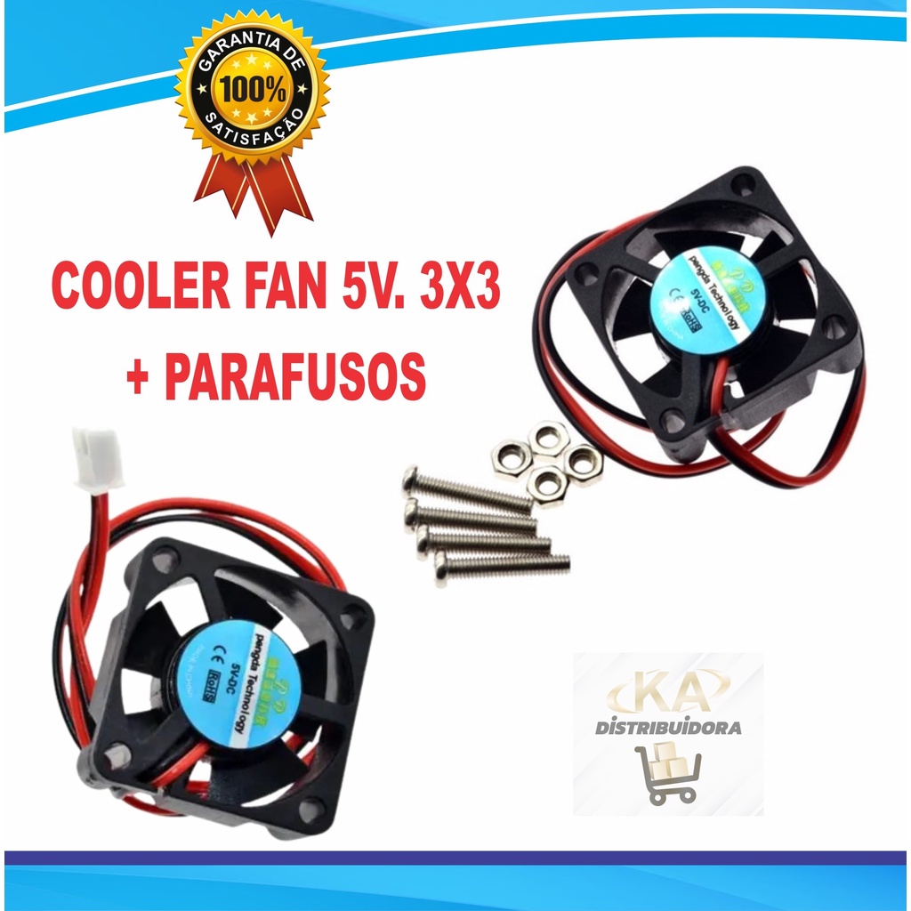 Cooler Fan 5v Dc Mini Ventoinha 3x3 Raspberry Games Pi Pi3 B ...