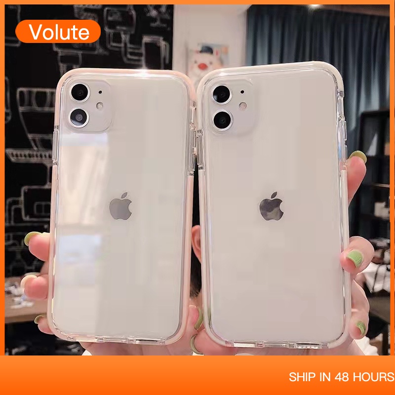 Ultra Fina Transparente Cristal Anti-Impacto case capinha capa para IPhone 11 12 Pro Max x xr Xs ...