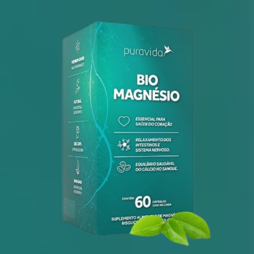 Puravida Bio Magnesio contem 60 Caps 1200 Mg | Shopee Brasil