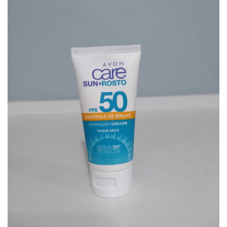 Protetor solar facial Avon FPS 50 toque seco Care Sun 50g | Shopee Brasil