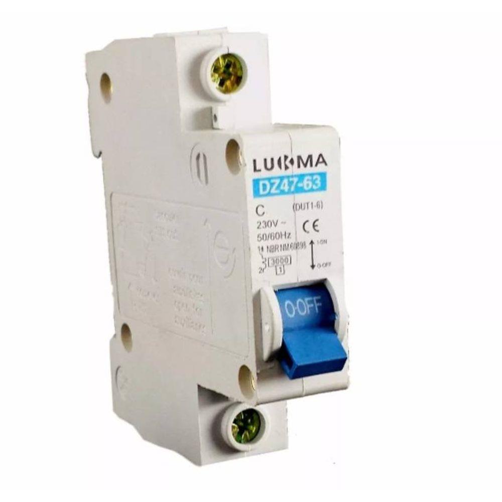 Disjuntor Unipolar Lukma Din 10a 16a 20a 32a 40a 50a 63a Curva C Inmetro | Shopee Brasil