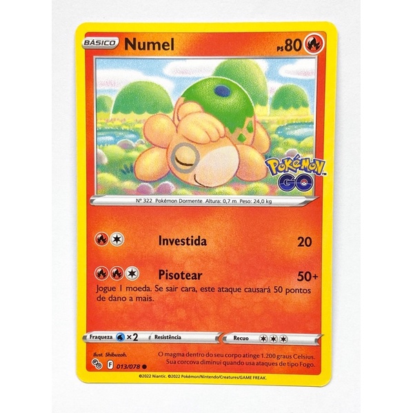 Carta 013/078 Pokémon TCG Original Copag Card Numel Pokémon Go ...