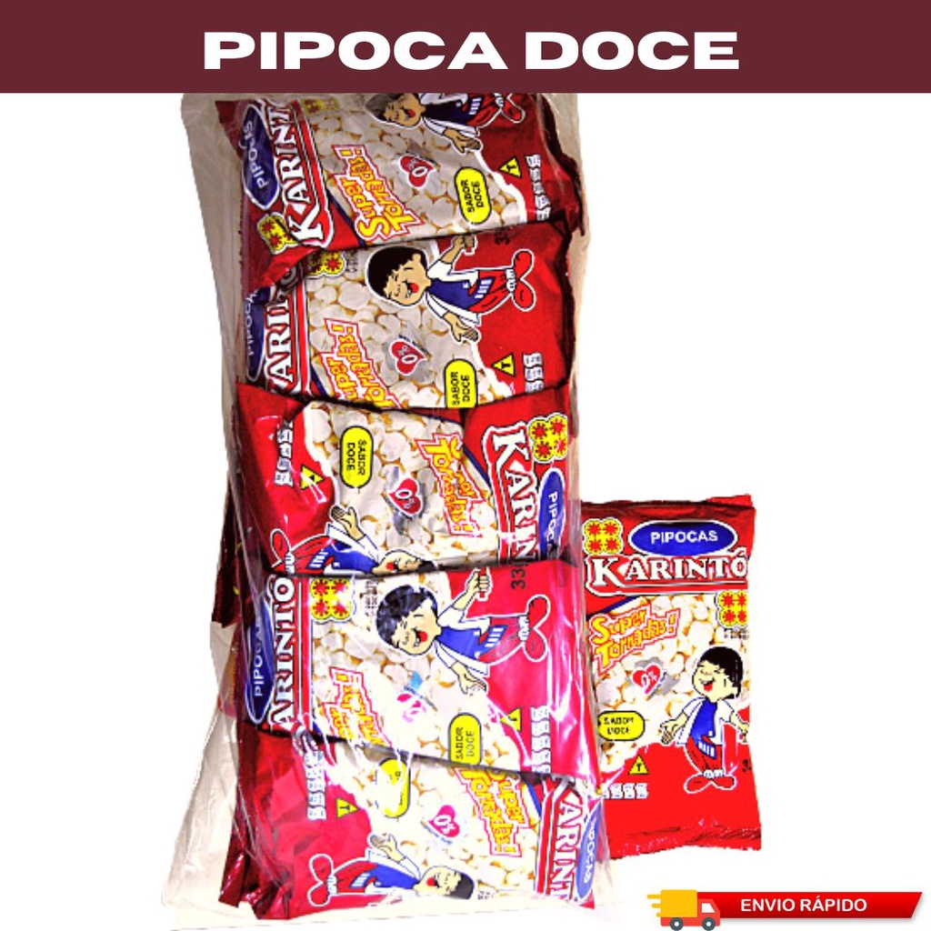 Pipoca Doce Saco de pipoca 10 pacote Karinto | Shopee Brasil