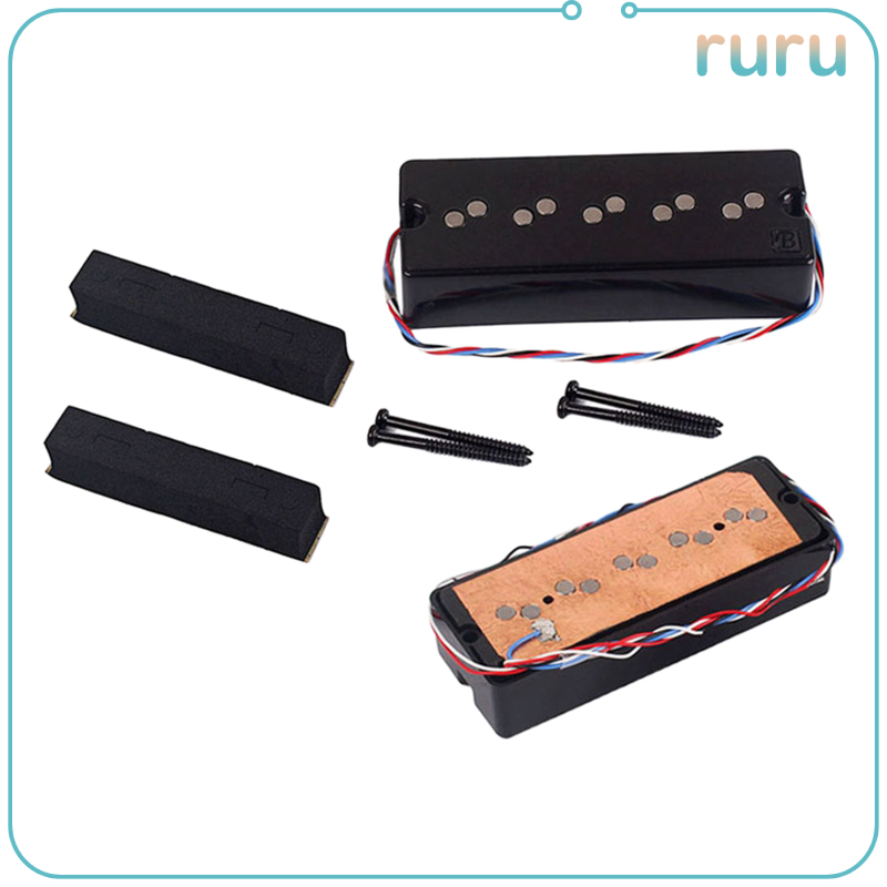 [Ruru]2x Bass Pickup for 5 String Bass Guitar, Jazz, Neck & Bridge ...