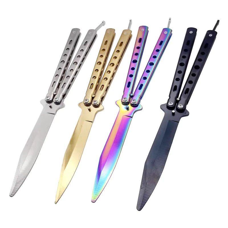 Canivete Faca Butterfly Borboleta Cores Aço Carbono Camping - Escorrega ...