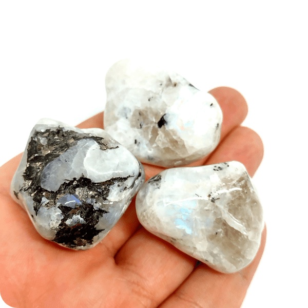 Pedra da Lua Arco - íris - Pedra Rolada Natural - Verdadeira Pedra da Lua | Shopee Brasil