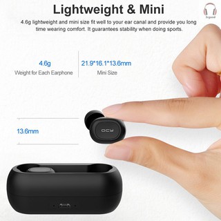 ☀ QCY T1C Bluetooth 5.0 TWS Earbuds True Wireless Headphones with Dual Mic Popovers Fast Pairing ...