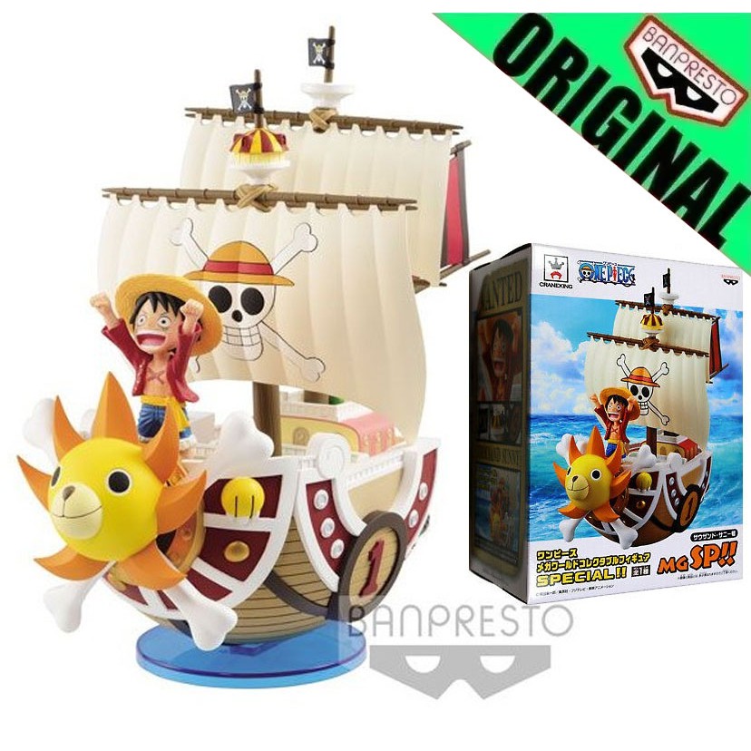 Boneco One Piece Luffy e Thousand Sunny Mega World Collectable Special ...