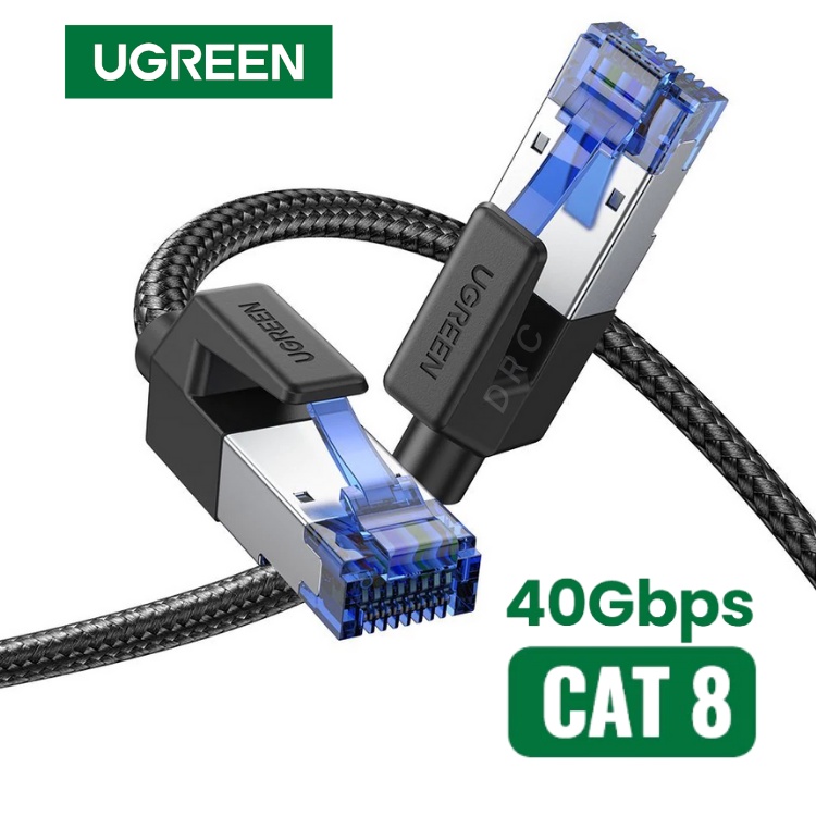 Cabo De Rede Cat8 Blindado Lan Gigabit Cat8 de 1 Metro 40 Gbps 2000 Mhz Ugreen Alta Performance ...