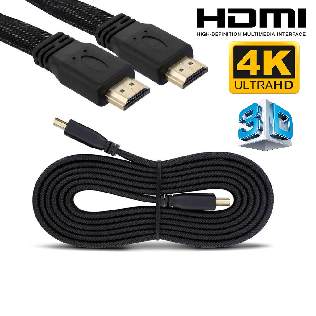 Cabo Hdmi 2.0 Blindado Ultra Hd 4k 3D Varios Tamanhos | Shopee Brasil