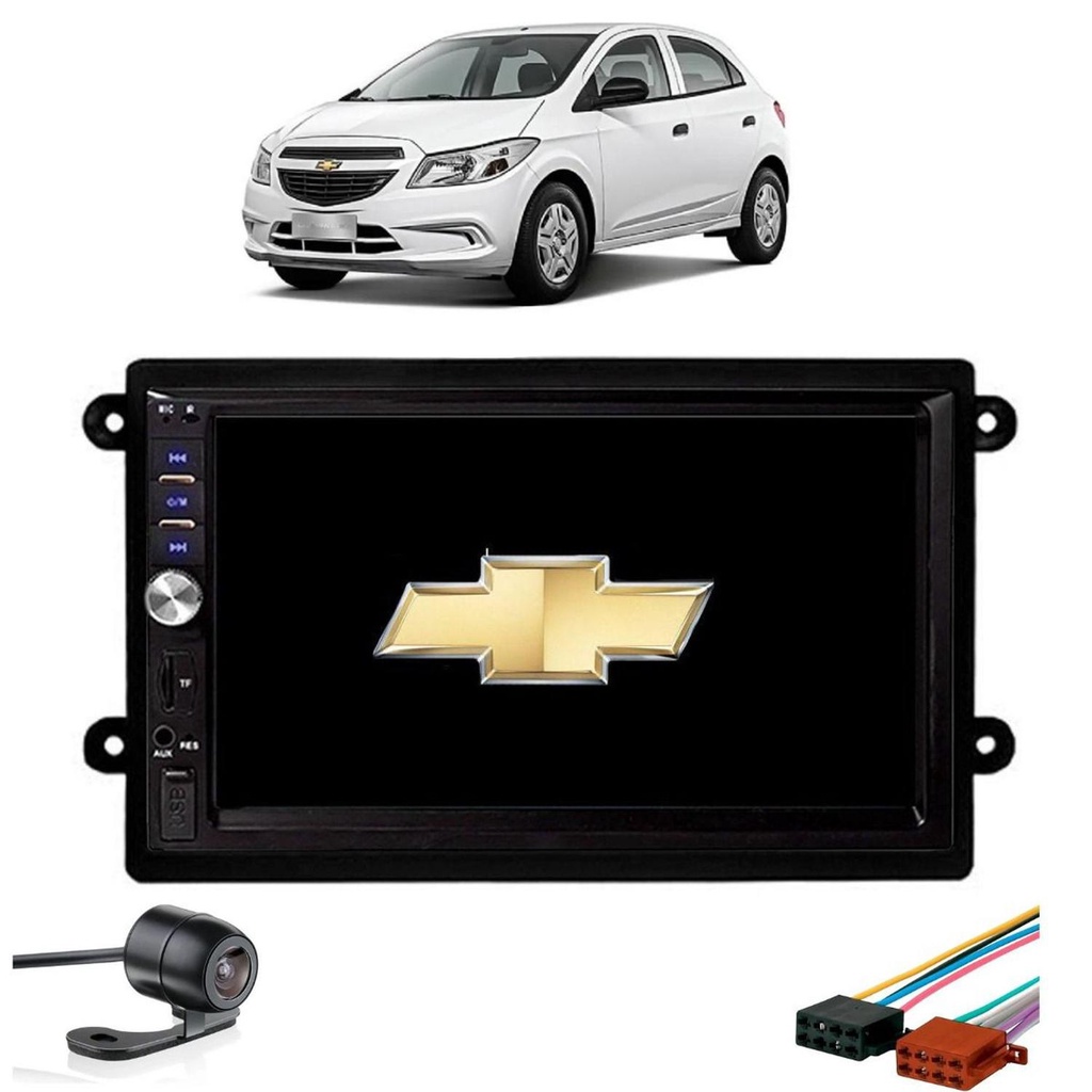 Central Multimidia Onix Joy 2017 2018 2019 Mp5 Espelhamento Bluetooth Moldura 2 Din Câmera de Ré ...