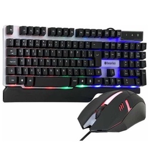 KIT TECLADO E MOUSE GAMER LED COM FIO BANSON TECH BS-503 | Shopee Brasil