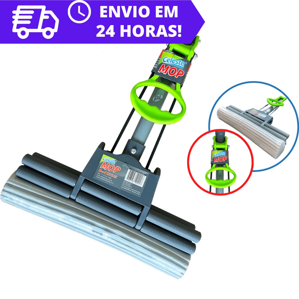 Rodo Magico Mop Fácil Limpeza Geral Plus Lava E Seca REFORÇADO | Shopee ...