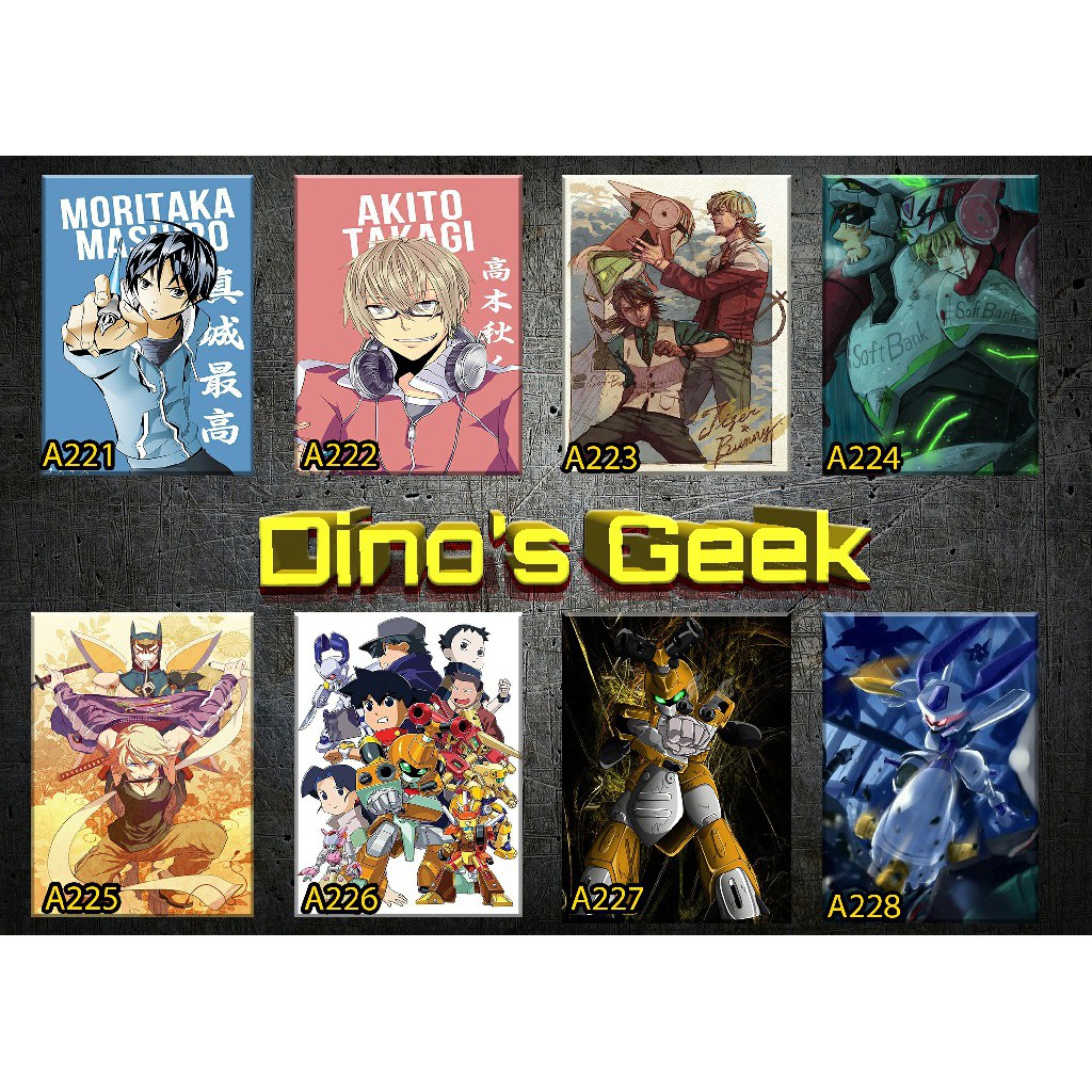 Quadros decorativos de Anime 4 com Borda Infinita 19x28 | Shopee Brasil