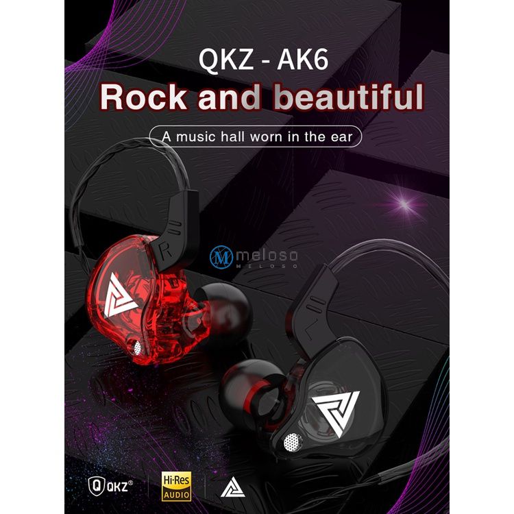 Fone Original Qkz Ak6 AK6-X upgrade In-Ear Para Retorno Monitor De ...