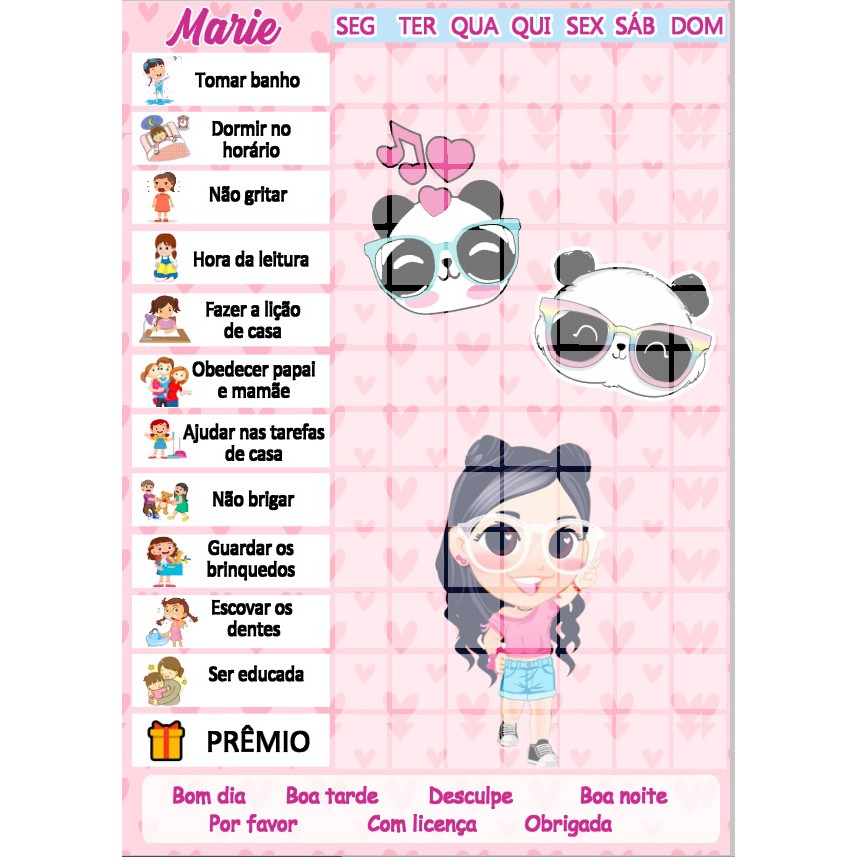 Quadro De Incentivo Disciplina Super Nanny Regras E Deveres Rotina