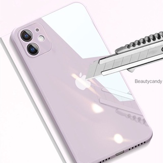 Capa De Silicone Líquido Borda Quadrada Vidro Resistente Para Iphone 12 11 Pro Max Xr Xs 7 8 ...