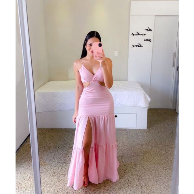 Queridinhos Vestidos Longos tercido crepe Twiil | Shopee Brasil