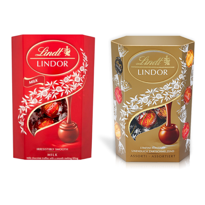 Kit 2 Caixas Bombons Lindt Lindor Aoleite x Sortidos 200 Gr | Shopee Brasil