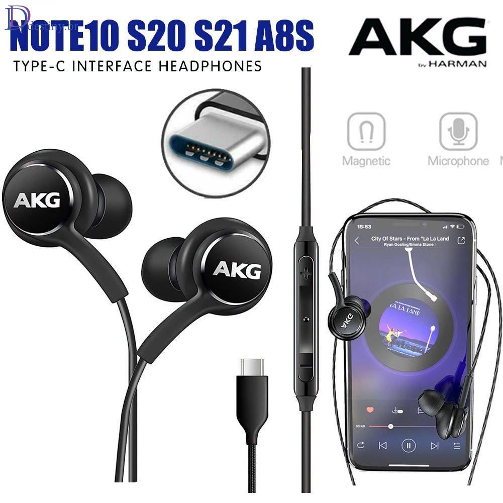 Fones De Ouvido Tipo-c 3.5mm Usb Akg Com Microfone Note 10 20 Plus 5g ...