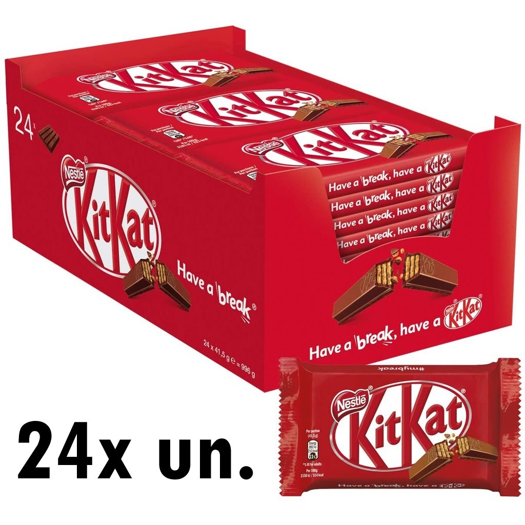 Chocolate Display Kit Kat Ao Leite e Dark c/24 unidades de 41,5g ...