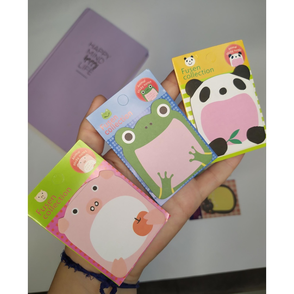 Bloco de Notas | Post it | Bichinhos Fofos | Papelaria | Shopee Brasil