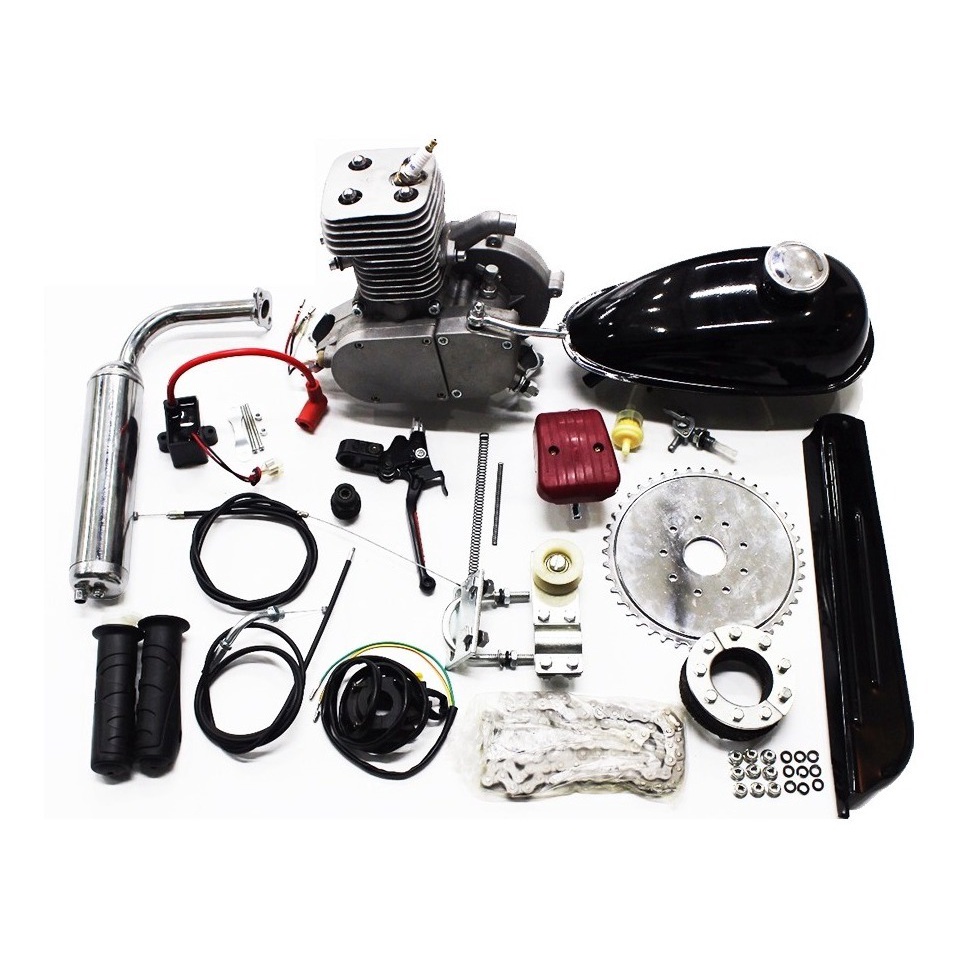 Kit Motor De Bicicleta 100CC Super Potente 2 Tempos Com Funcionamento A Gasolina 40km/l Completo ...