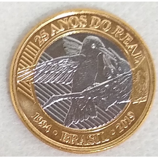 Moeda 1 real beija flor 1994/2019 | Shopee Brasil