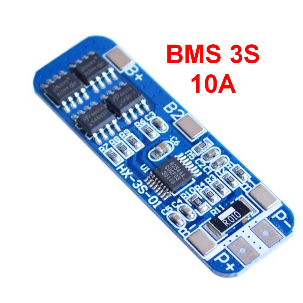 Modulo BMS 3S 10A balanceamento e proteção bateria Lítio curto ...