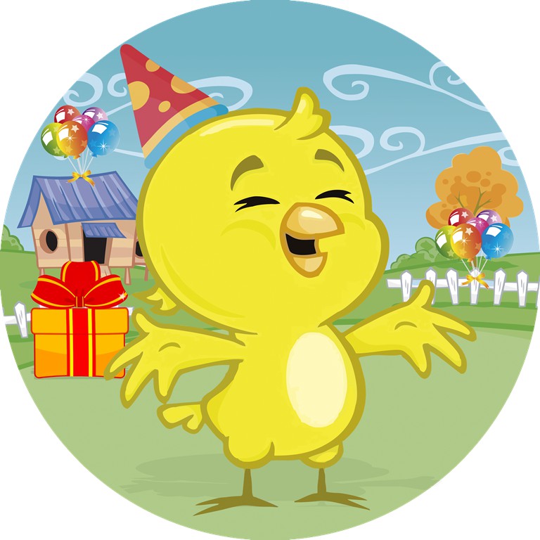 Painel Redondo Festa Decoração Infantil Sublimado Meu Pintinho ...