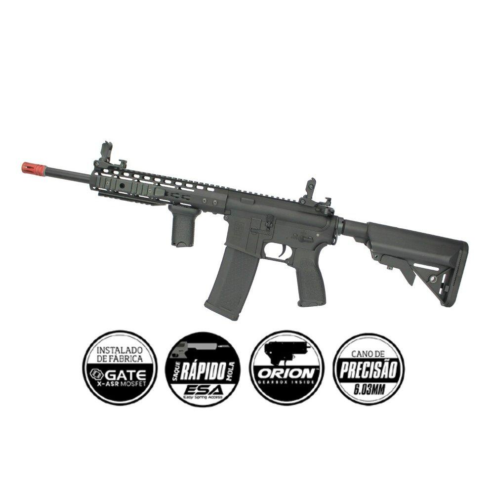 Rifle de Airsoft AEG M4 Carbine Long keymod SA-E09 Black | Shopee Brasil