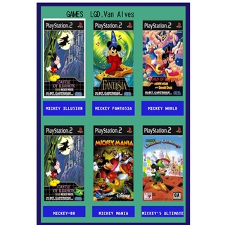 Mickey Mouse 6 EM 1 COLEÇÃO COLLECTION jogo PS2 Patchs REPRO Castle of ...