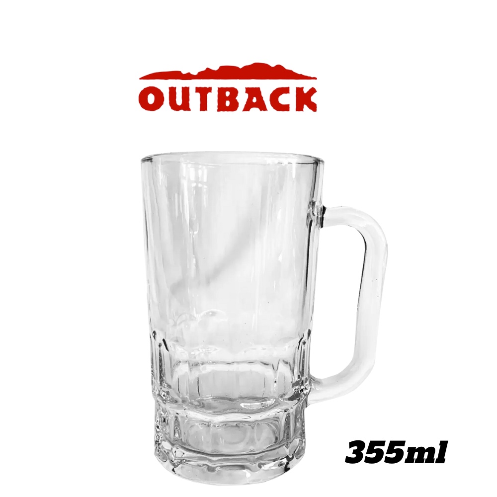 Caneca de Chopp Outback Original de Vidro Temperado 355ml | Shopee Brasil