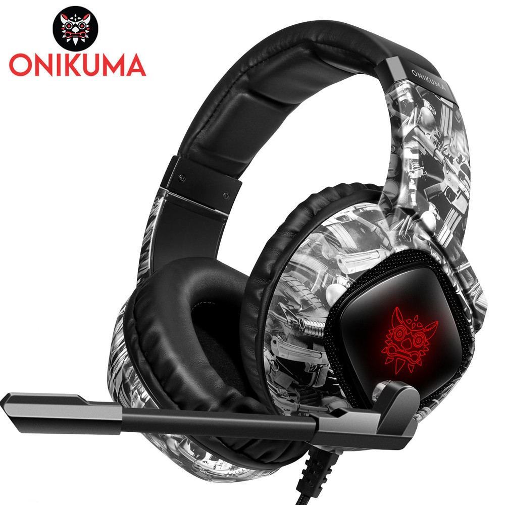 Onikuma K19 Headset Gamer Camuflagem Fone De Ouvido Estéreo Com