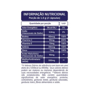 ÁCIDO HIALURÔNICO DE USO ORAL - HAPLEX ® PLUS 60 CÁPSULAS VEGETAIS | Shopee Brasil