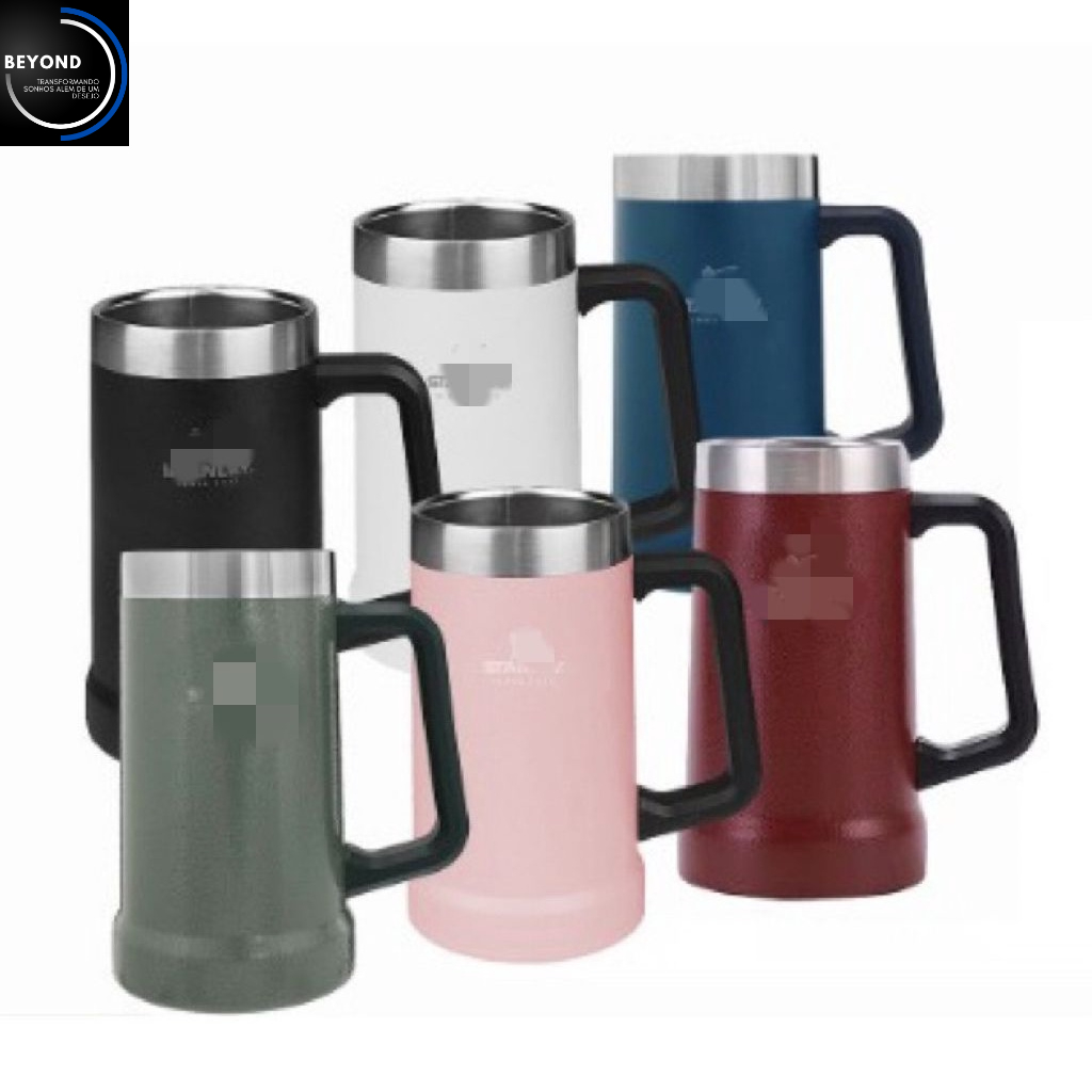 Caneca termica copo termico para cerveja cafe cha e agua 709ml inox ...
