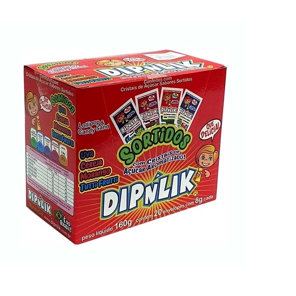 PIRULITO DIPNLIK COM 20ENVELOPES DE 8G 160G | Shopee Brasil