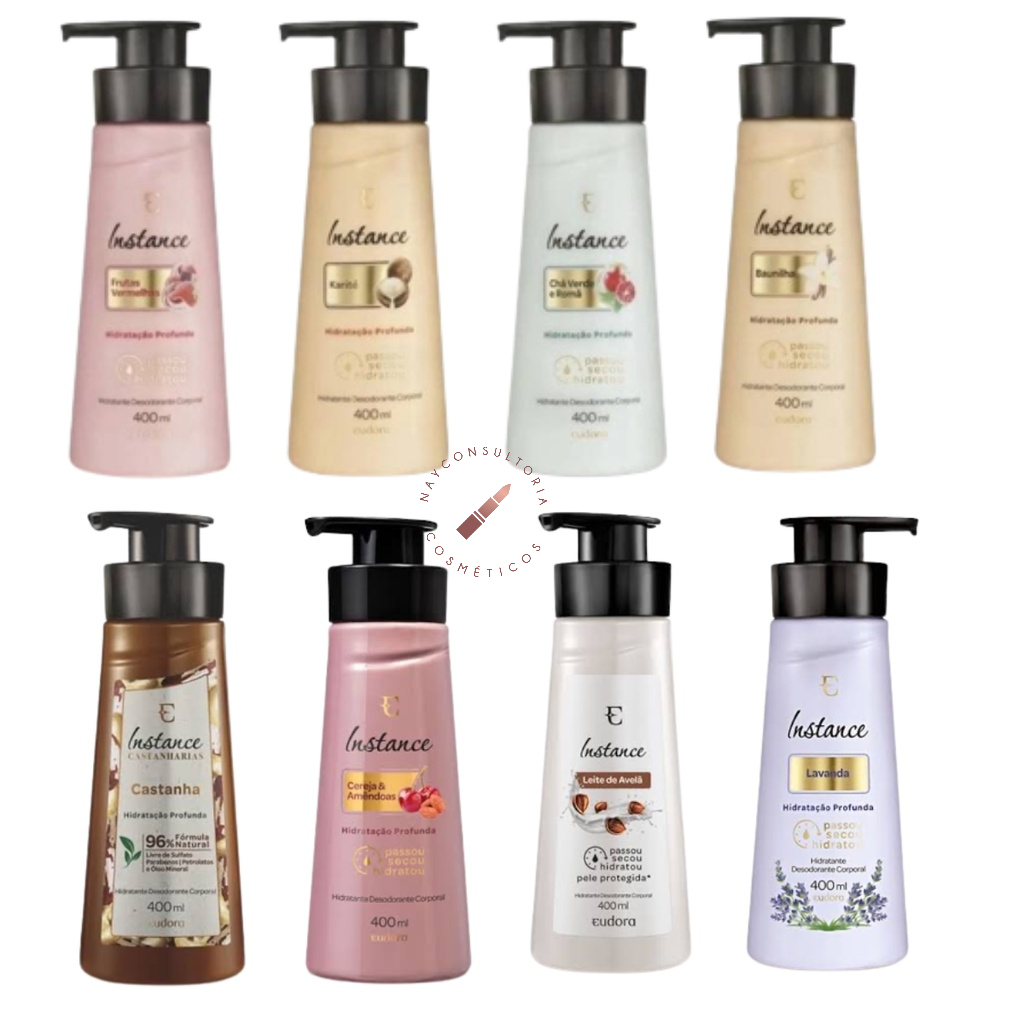 Hidratante Corporal Eudora Instance 400ml - escolha fragrancia | Shopee ...