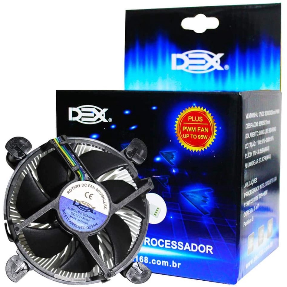 Cooler Processador Core i3 i5 i7 Dissipador Intel Socket 1155 1150 1151 ...