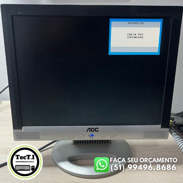 Monitor AOC 15 Polegadas Bivolt Usado | Shopee Brasil