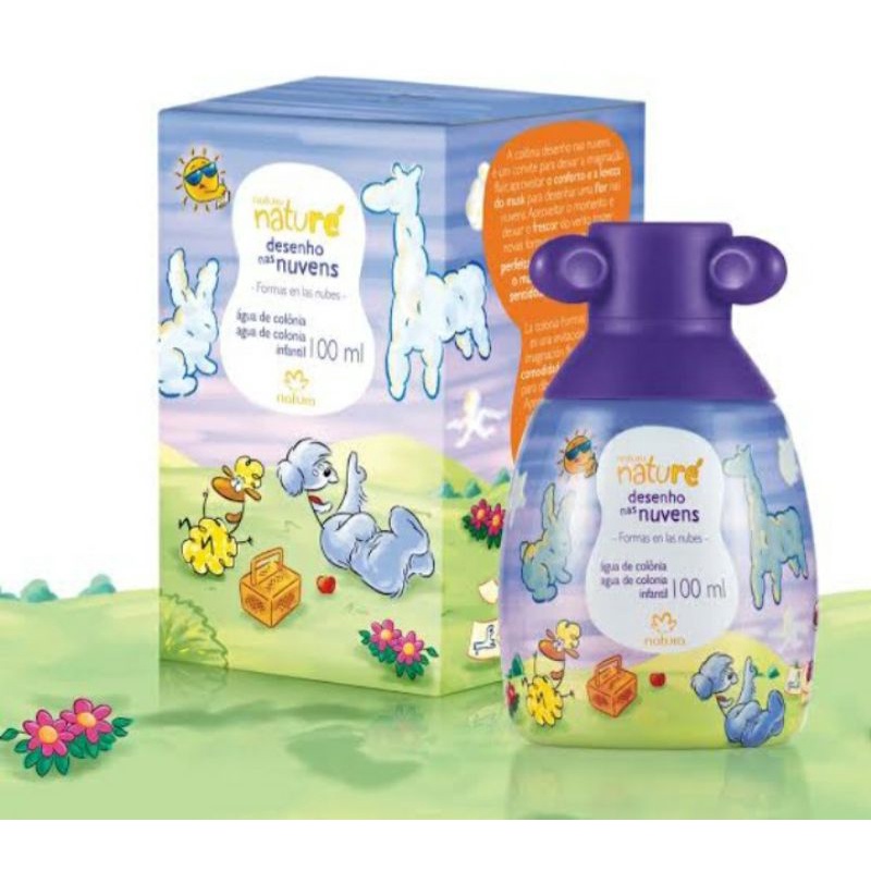colonia infantil nature desenhos nas nuvens 100ml natura. | Shopee Brasil