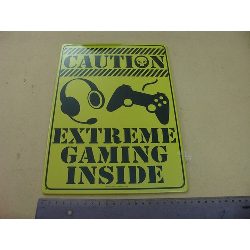 Placa Metal Caution Extreme Gaming Inside Atari Mario Ninten | Shopee ...