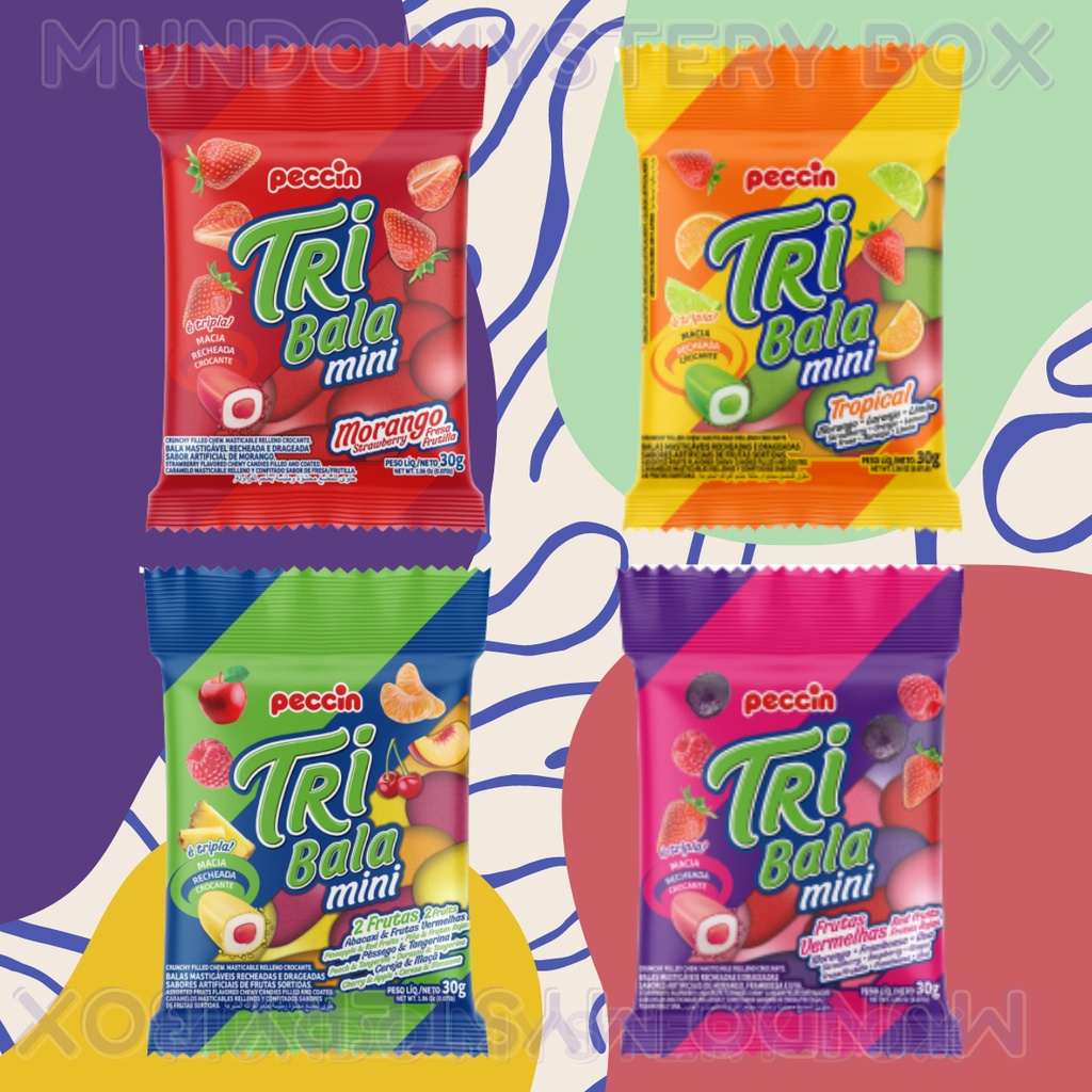 Pacote De Tribala Mini Recheada Sabor Sabor Frutas, Frutas Vermelhas ...