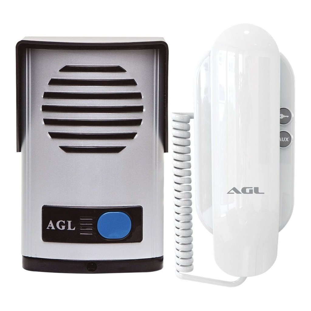 Kit Interfone Residencial Porteiro Eletrônico Monofone AGL P10S ...